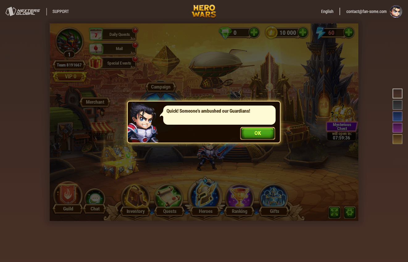 Hero Warsの始め方（パソコン版） - Hero Wars@FanSome